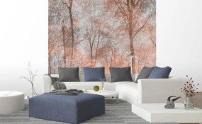 DIMEX | Vliesová fototapeta na zeď Abstrakt barevný les MS-3-0390 | 225 x 250 cm | růžová, vícebarevná