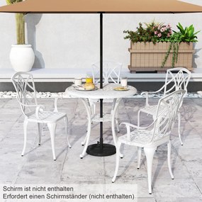 Costway 5-dílný. Gartenmöbel Set aus Aluminiumguss inkl. 4 Stühle a 1 Tisch mit