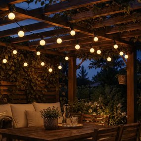 Zahradní párty osvětlení s 20 LED světly, 16 m, teplá bílá