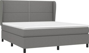 Box spring postel s matrací tmavě šedá 180x200 cm textil 3127902