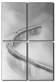 Obraz na plátně - Most v mlze - obdélník 7275QE (90x60 cm)