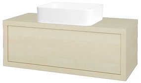 Dřevojas Koupelnová skříň STORM SZZ 100 (umyvadlo Joy) Varianta: D06 Ořech / L01 Bílá vysoký lesk