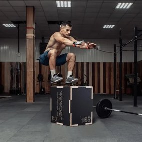 3v1 Plyometrický Jump Box, 40,6 / 35,6 / 30,5 cm