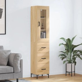 vidaXL Skříň highboard 34,5 x 34 x 180 cm kompozitní dřevo [3199239] Barva: dub sonoma