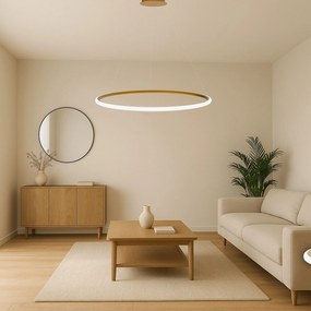 Toolight Závěsné LED osvětlení Modern D10 LHJ004-CP 40 cm kartáčovaná zlatá