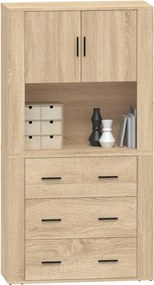 Skříň highboard dub sonoma kompozitní dřevo 3185386