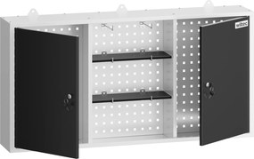 Dílenský regál Wiltec – 60 × 120 × 19 cm, šedá (60237)
