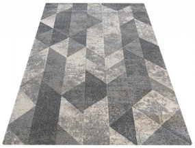 Moderní kusový koberec VISTA 01 Trojúhelníky šedý Rozměr: 240x330 cm
