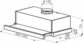 Novoterm Odsavač par vestavný Treviso 60 WH, bílá