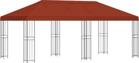 Zahradní altán 6 x 3 m Cihlová Polyester a ocel 190 gsm 3375985