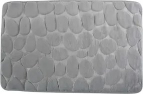 MSV PEBBLES koupelnová předložka 40 x 60 cm šedá / Polyester, PU pěna