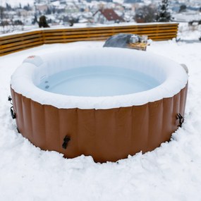 Nafukovací vířivka, hnědá / bílá, 2-4 os, 800 l,KAMINO NEW TYP 1