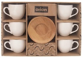 Orion domácí potřeby Hrnek s podšálkem WHITELINE 0,125 l 6 ks