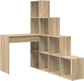 Rohový psací stůl s policí Sonoma dub 101,5 x 149,5 x 149,5 cm 3337243