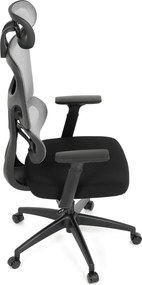 Ergonomická kancelářská židle LEXON - šedá síťovina