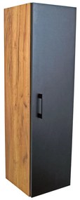 Comodo Doplňková koupelnová skříňka vysoká Agria II GOB V 30 zlatý dub/černá