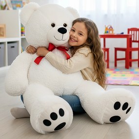 Plyšová hračka Plyšový medvěd XL bílý 100cm