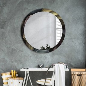 Kulaté dekorativní zrcadlo Tmavé tropické listy fi 90 cm