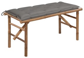Skládací zahradní lavice s poduškou 118 cm bambus 3063865