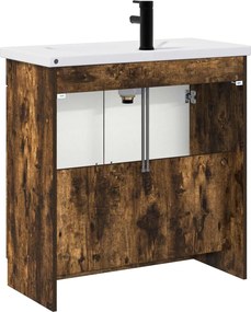 Sada koupelnového nábytku Kouřový dub 78,5 x 37,5 x 81 cm 3404139