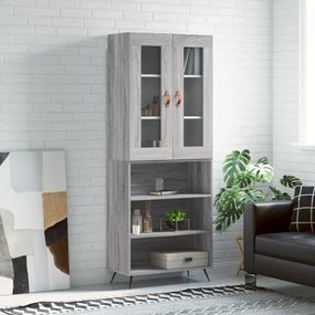 vidaXL Skříň highboard 69,5 x 34 x 180 cm kompozitní dřevo [3198697] Barva: šedá sonoma