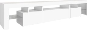 TV skříňka s LED osvětlením bílá 215x36,5x40 cm 3152794