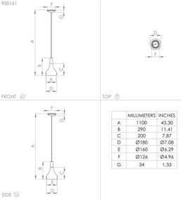 Eglo 900161 - Lustr na lanku SABINAR 1xE27/40W/230V pr. 18 cm černá