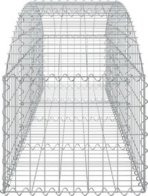 Klenutý gabionový koš 200 x 50 x 40/60 cm pozinkované železo 153472