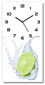 Wallmuralia Moderní hodiny nástěnné Limetka 30x60 cm