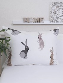MK Lůžkoviny Bavlněný povlak na polštář Renforcé 70 x 90 cm - Zajíčci