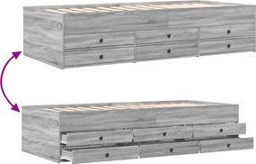 Válenda se zásuvkami bez matrace dub sonoma 90 x 190 cm 3280886