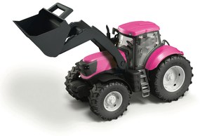 Traktor se lžící - růžový