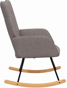 Houpací křeslo taupe textil 328016