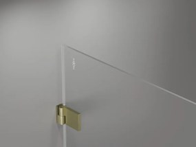 Mexen Lunar-B L sklápěcí sprchový kout levý 90 x 80 cm, čiré sklo, zlatá matná, 832L-090-080-55-00-L