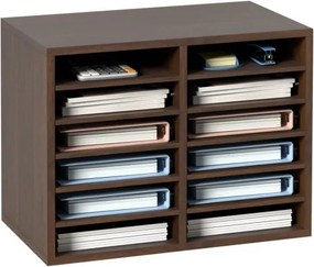 Organizéry na literaturu, kancelářská poštovní schránka s 12 přihrádkami