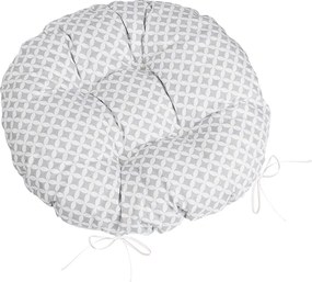 Bellatex Sedák Adéla prošívaný kulatý Šedá,Bílá 40 cm, (průměr)