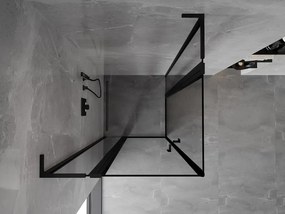 Mexen, Mexen Mist L Duo výklopný sprchový kout 95 x 95 cm, černý rám - 8A4L-095L-095P-70-70