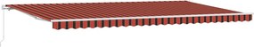 Stahovací markýza Oranžová a hnědá 600 × 300 cm 3081615