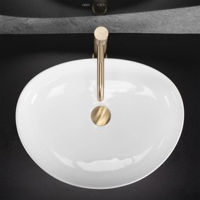 Rea Sabina 50, umyvadlo na desku 500x385x120 mm, bílá lesklá, REA-U6364