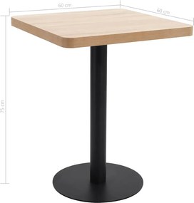 Bistro stolek světle hnědý 60 x 60 cm MDF 286430