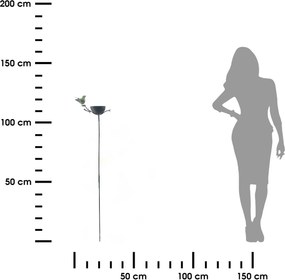 Krmítko pro ptáky CHARLIE 122 cm černé