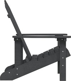 Zahradní křeslo Adirondack HDPE antracitové 318638