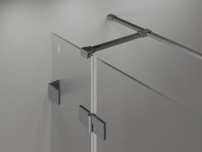 Mexen Lunar T výklopný sprchový kout pravý 130 x 100 cm, čiré sklo, grafitová, 834T-130-100-95-00-P