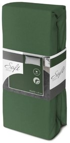 Bavlněné Jersey prostěradlo SOFT 90x200 cm + 25 cm zelené