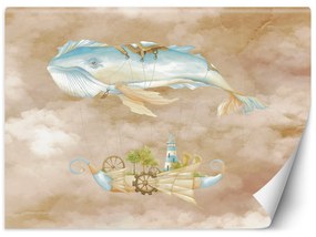 Gario Fototapeta Létající velryba a loď během rána Materiál: Vliesová, Rozměry: 200 x 140 cm