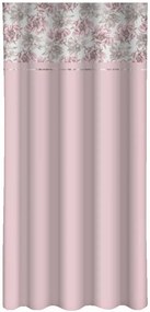 Růžový dekorativní závěs s potiskem růžových pivoněk Šířka: 160 cm | Délka: 250 cm