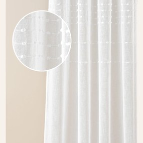 Vysoce kvalitní bílý závěs Marisa se závěsnou páskou 200 x 250 cm