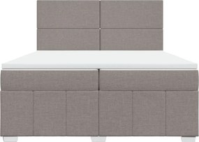 Box spring postel s matrací taupe 200x200 cm textil 3291772
