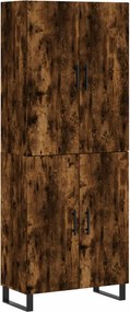 Skříň highboard kouřový dub 69,5 x 34 x 180 cm kompozitní dřevo 3195704