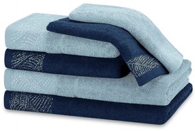 Sada 6 ks ručníků  BELLIS klasický styl odstín námořnická modrá